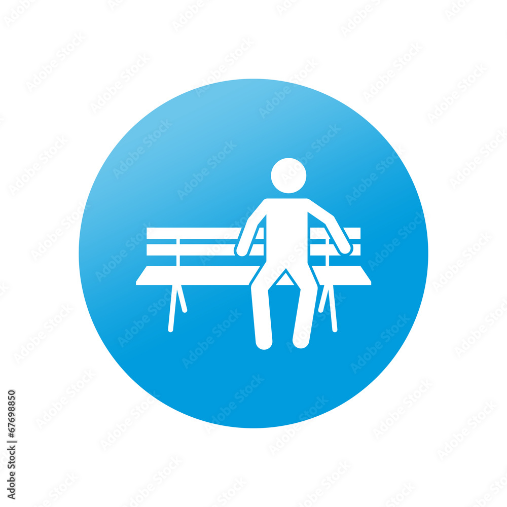 Etiqueta redonda zona de descanso ilustración de Stock | Adobe Stock