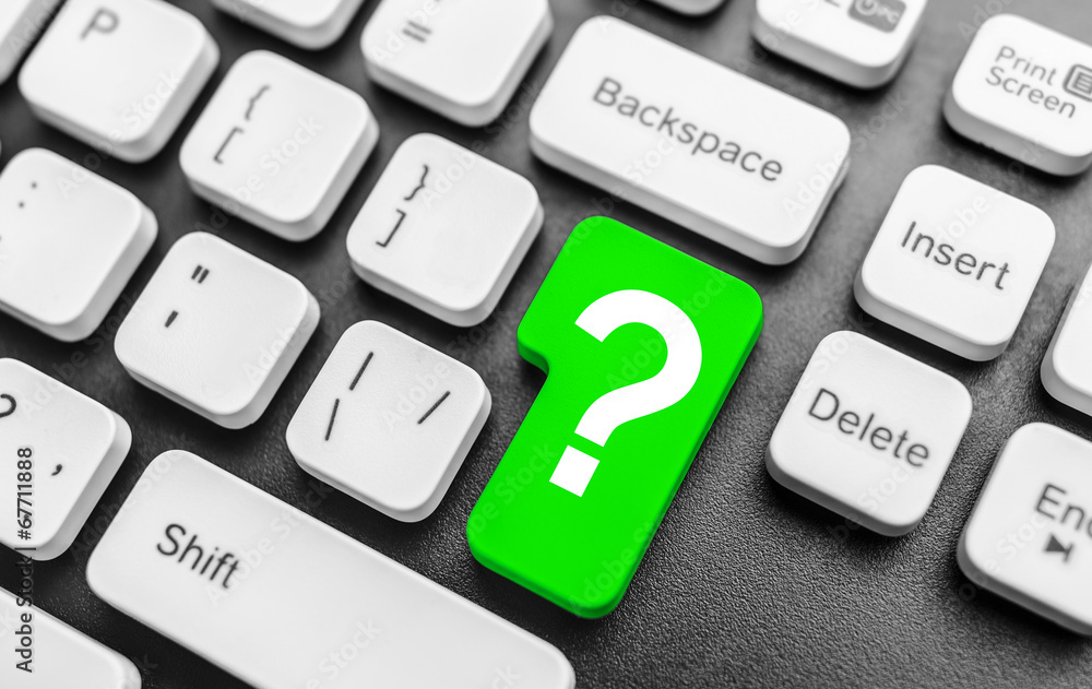 Question mark key Stock Photo | Adobe Stock