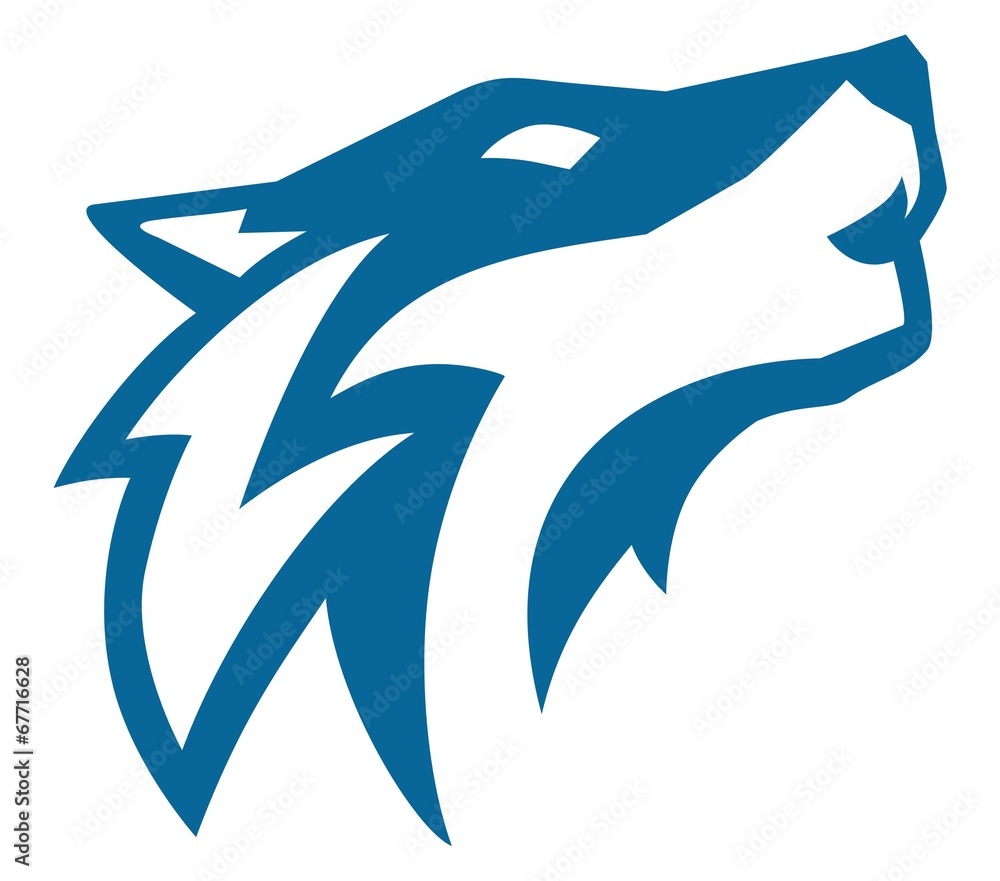 wolf blue vector Stock Illustration | Adobe Stock