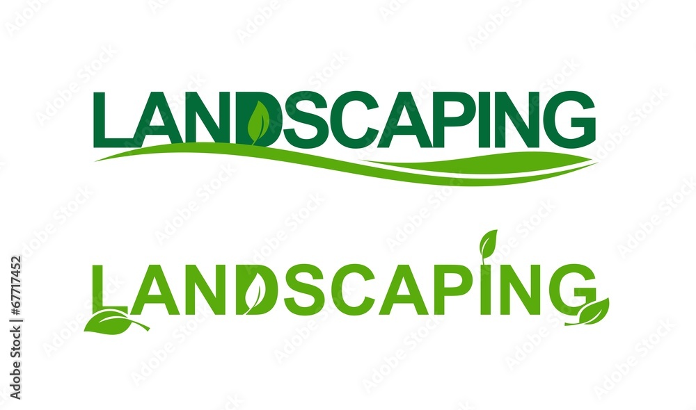 Landscaping in green Stock Vector | Adobe Stock