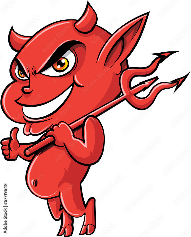 Cute cartoon devil Stock 벡터 | Adobe Stock
