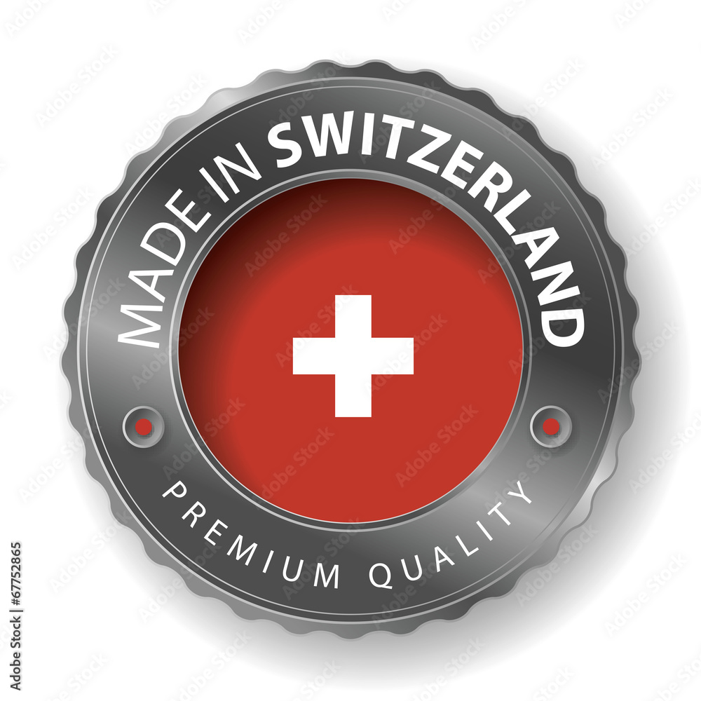 Made in Switzerland, Swiss made Seal, Flag (Vector Art) Stock Vector ...