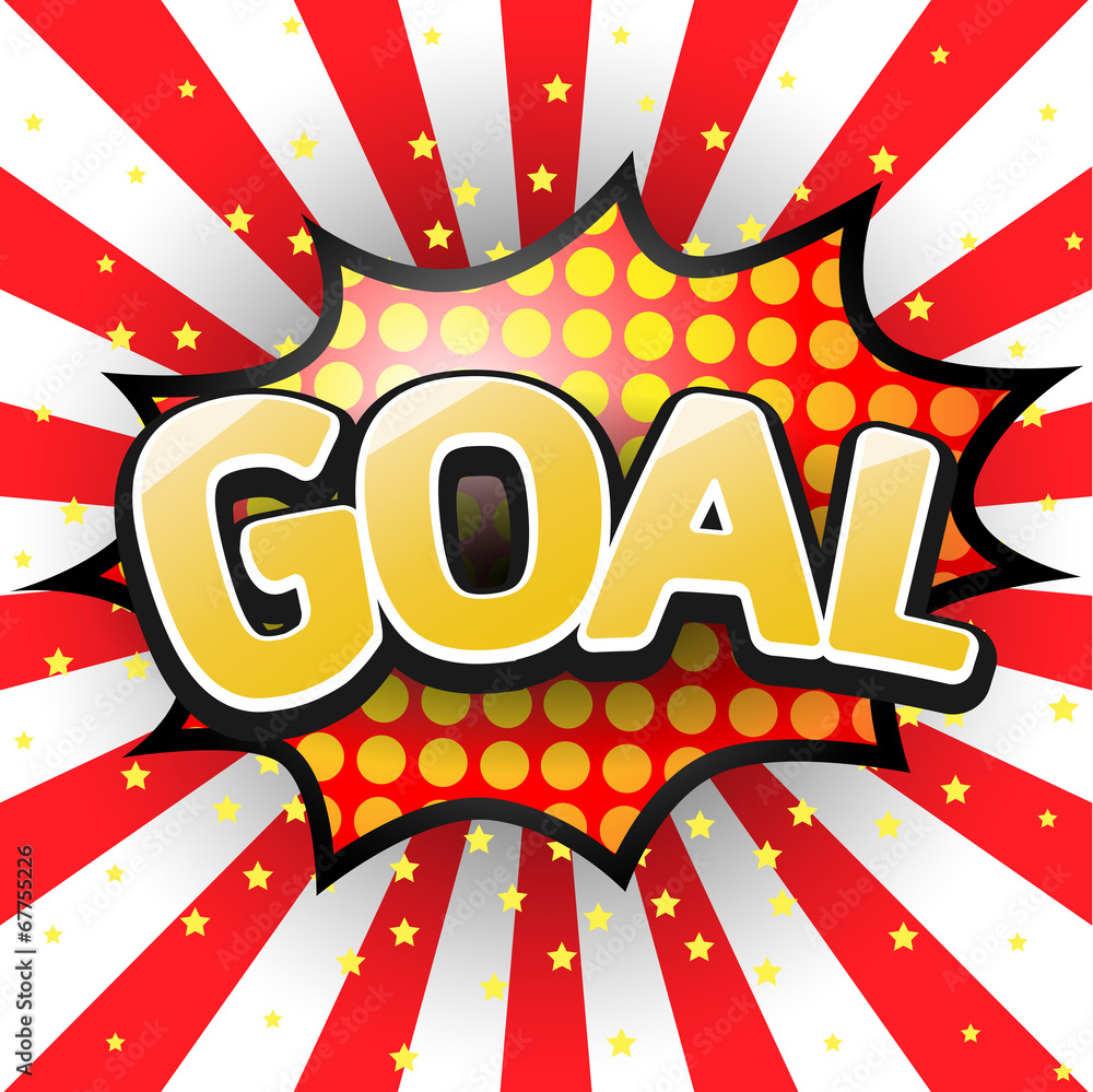 Goal, Comic Speech Bubble. Vector illustration. Stock Vector | Adobe Stock