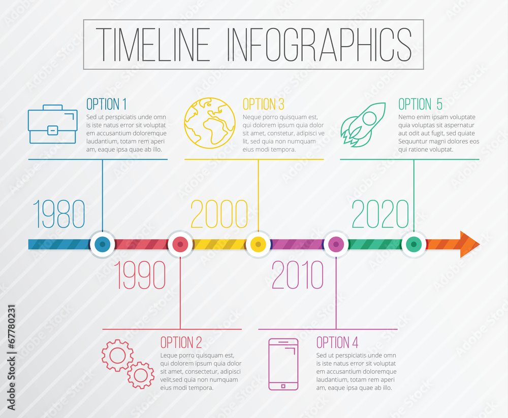 Vector Timeline Infographics Stock Vector | Adobe Stock