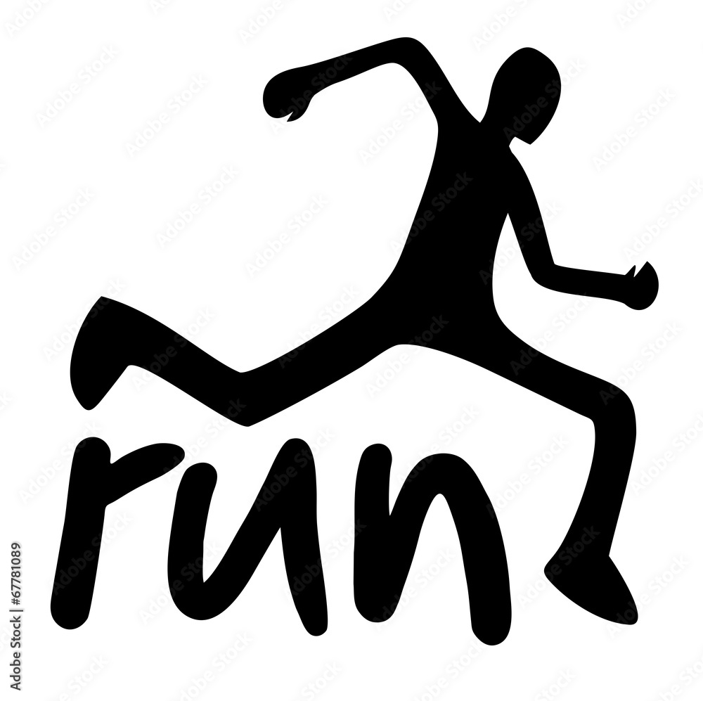 Run symbol Stock Vector | Adobe Stock