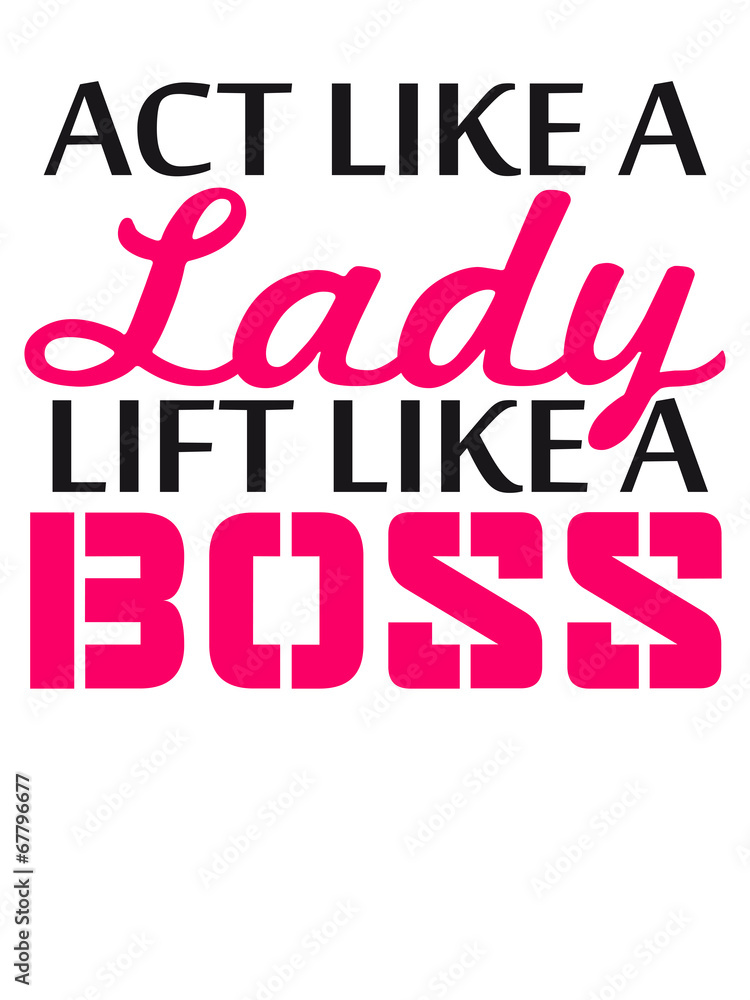 Like A Boss Logo In Pink