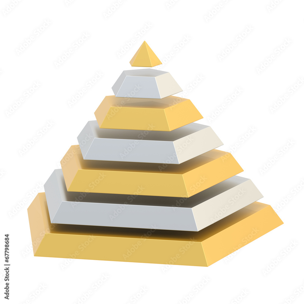 Divided into segments pyramid Stock Illustration | Adobe Stock