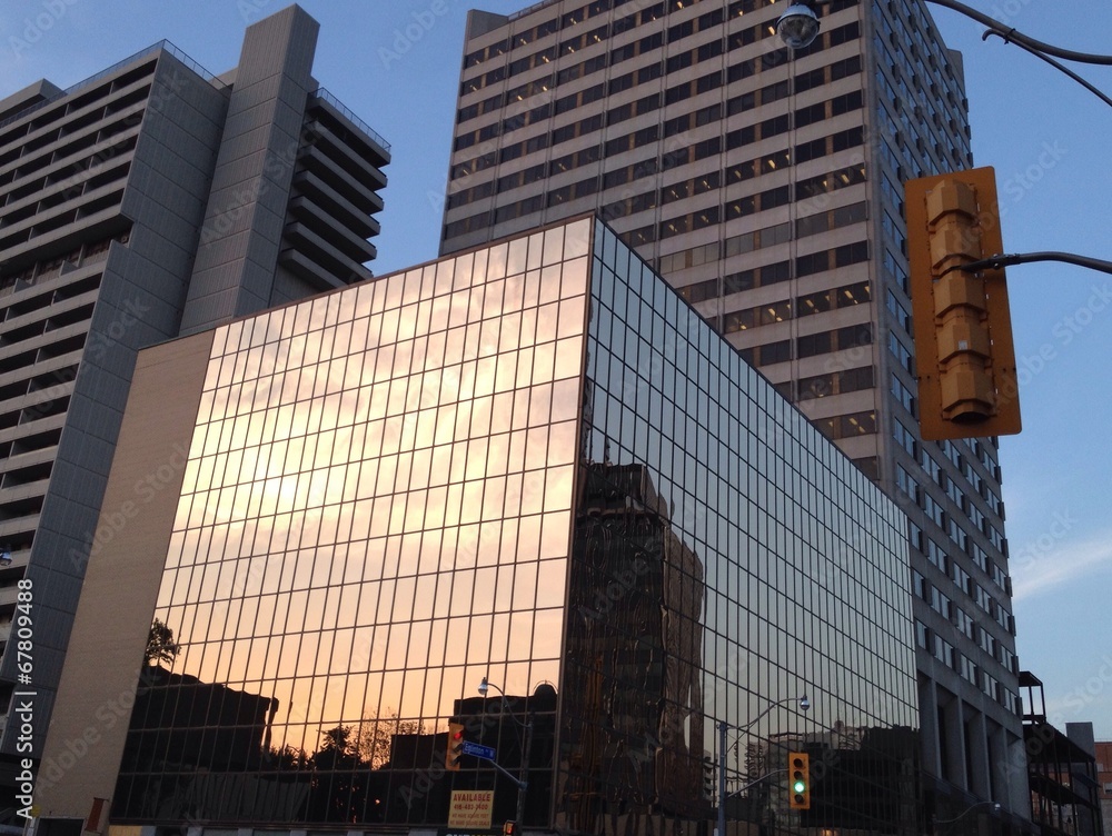 Glass Building Reflection Stock Photo | Adobe Stock