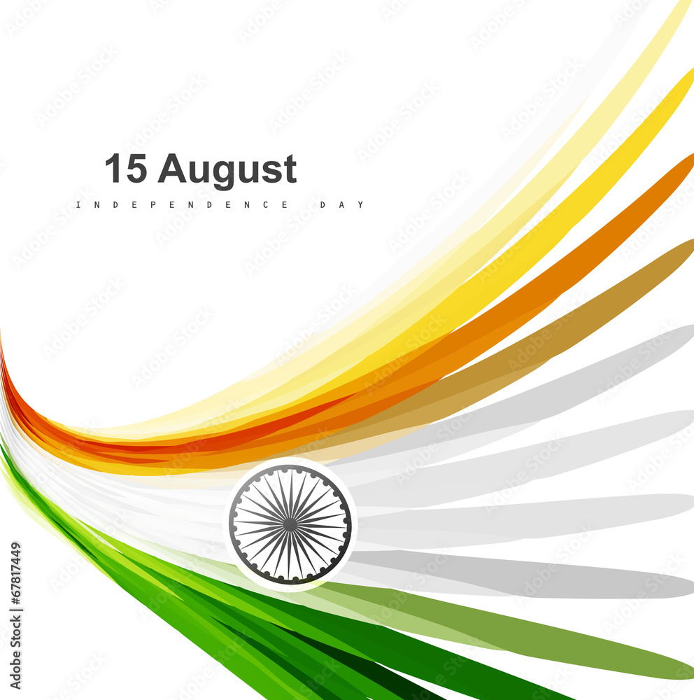 Indian flag colorul stylish design for Indian independence day v Stock ...