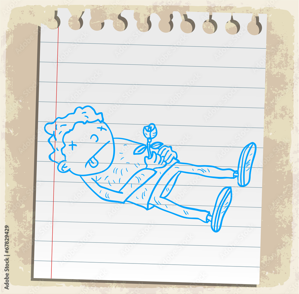 Cartoon dead illustration Stock Vector | Adobe Stock