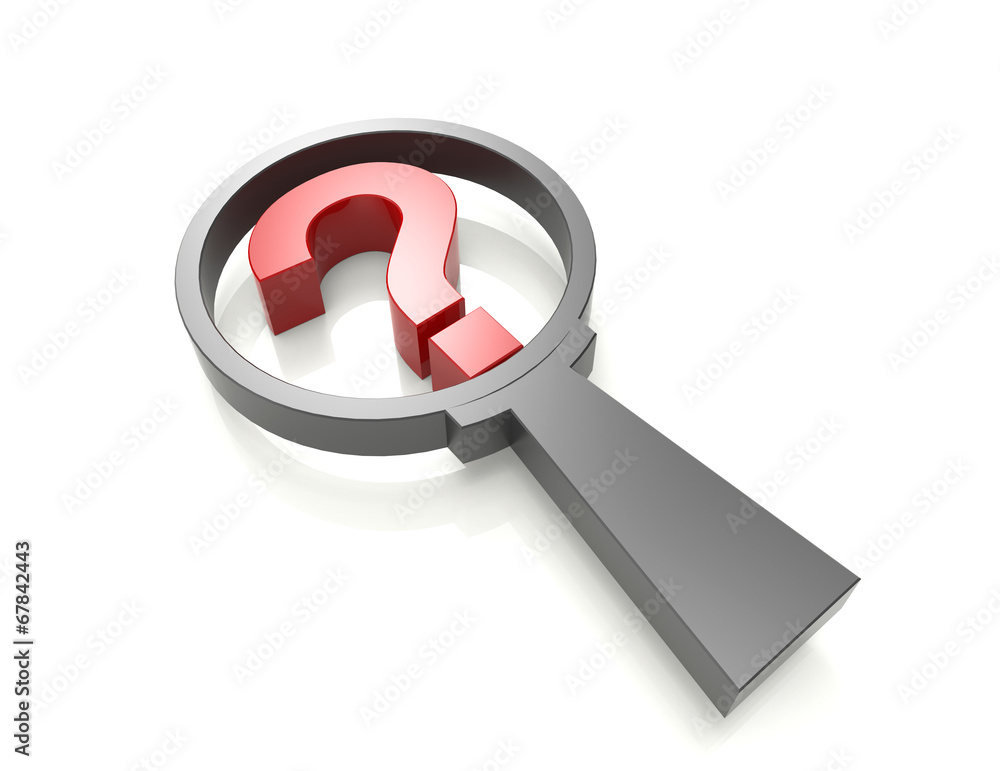 question mark in magnifying glass Stock Illustration | Adobe Stock