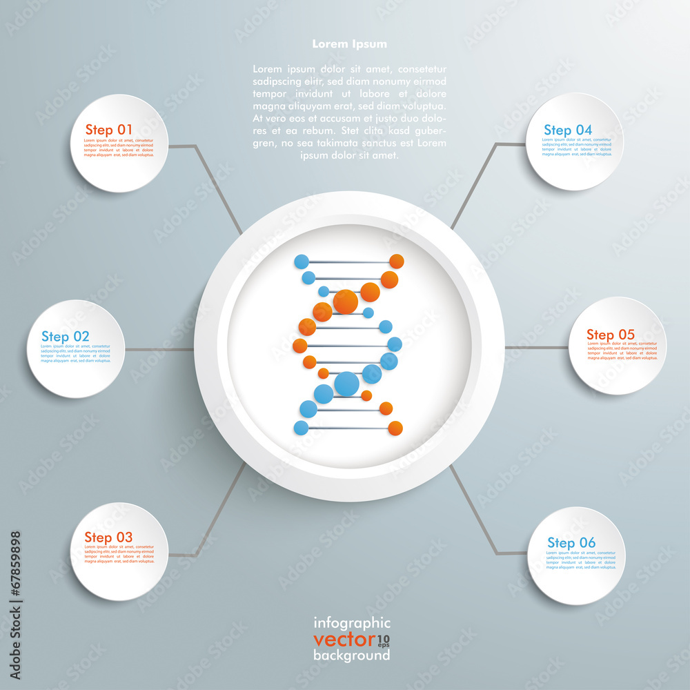 DNA Infographic Stock Vector | Adobe Stock