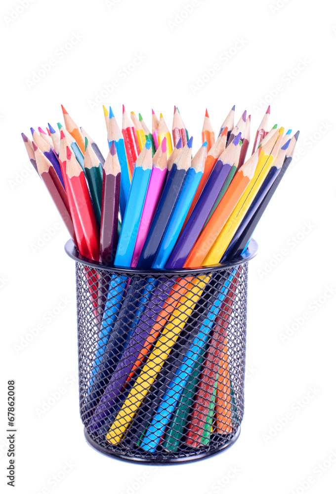 pot de crayons de couleurs Stock Photo | Adobe Stock