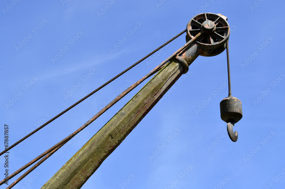 Old lifting equipment used during the Industrial revolution Stock Photo ...