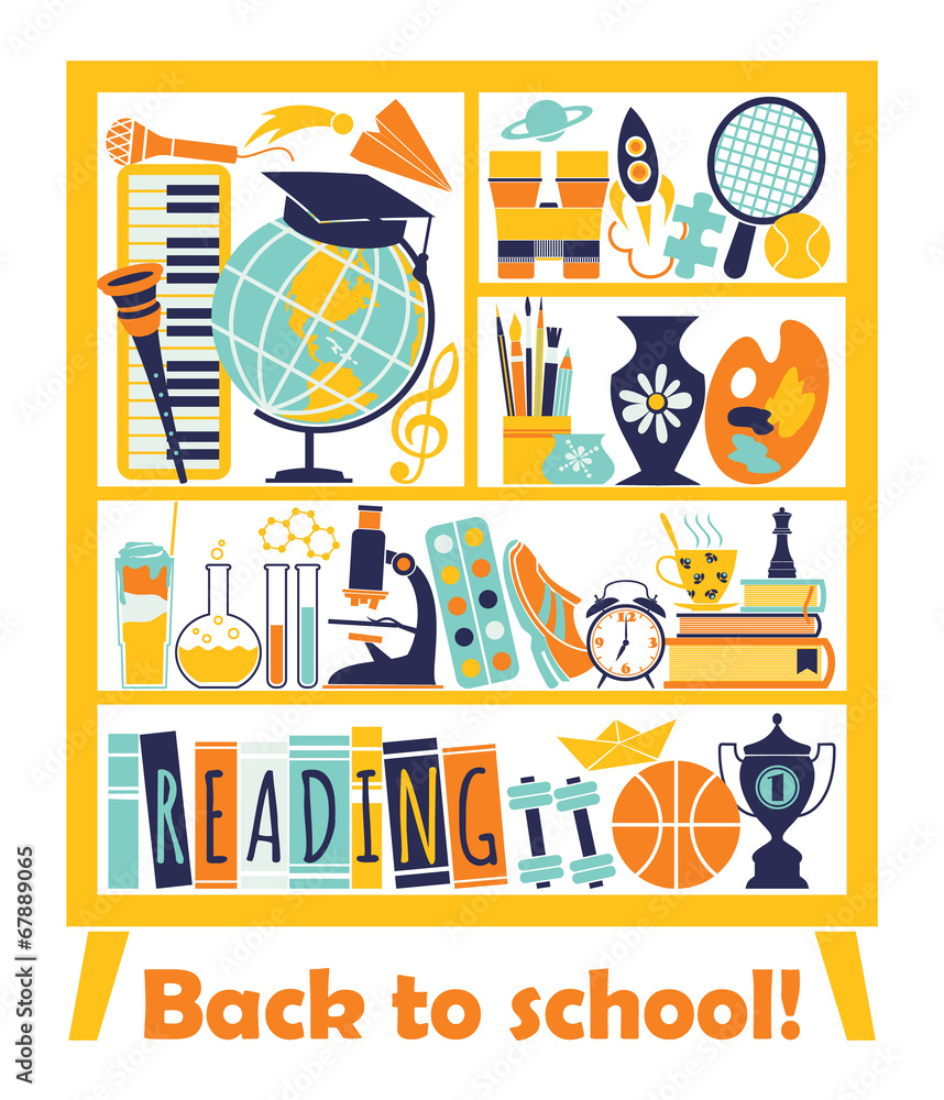 Back to school. Vector illustration Stock Vector | Adobe Stock