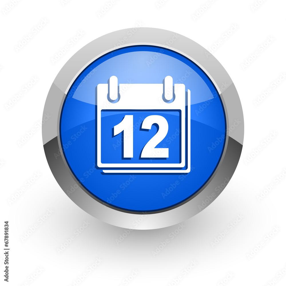 calendar blue glossy web icon Stock Illustration | Adobe Stock
