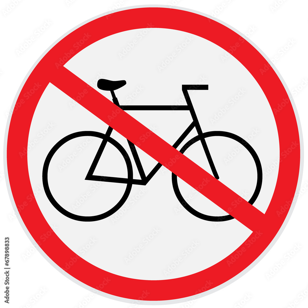 No bikes allowed sign Stock Vector | Adobe Stock