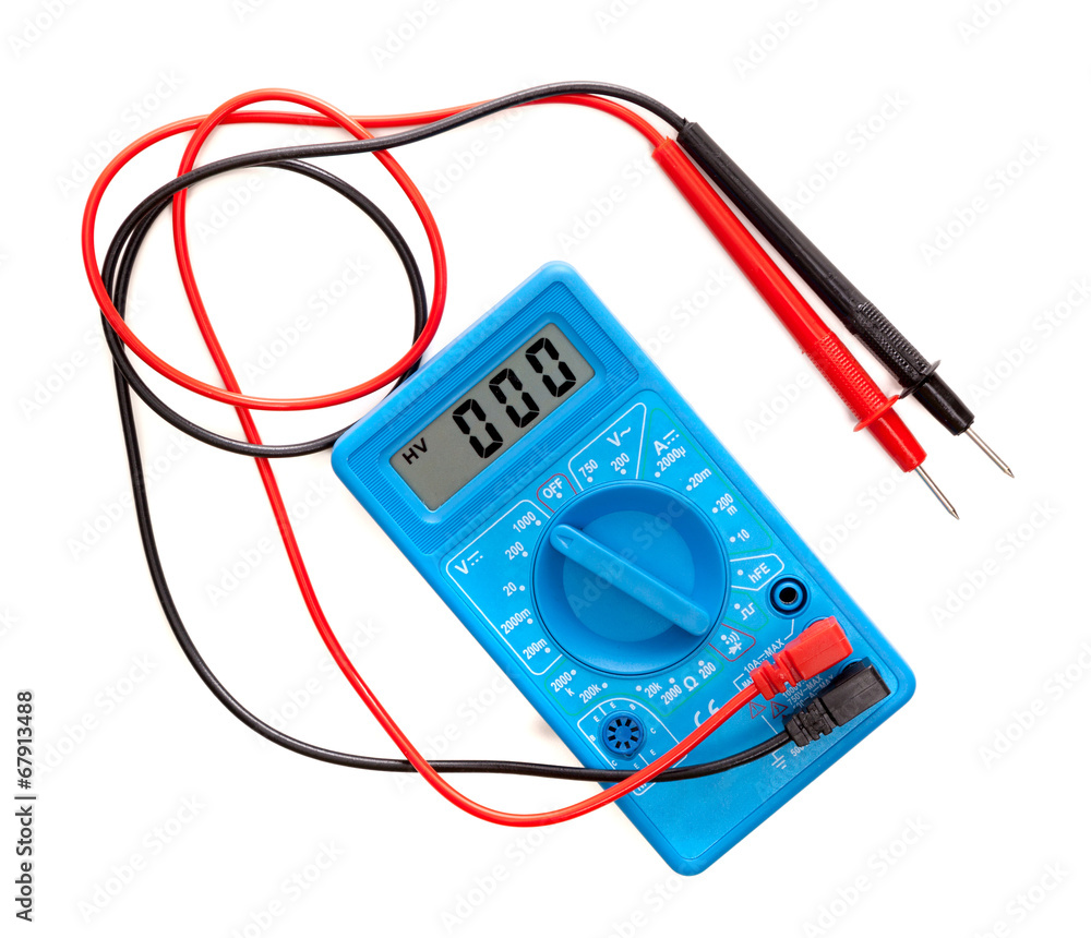 Multimeter isolated on white background Stock Photo | Adobe Stock