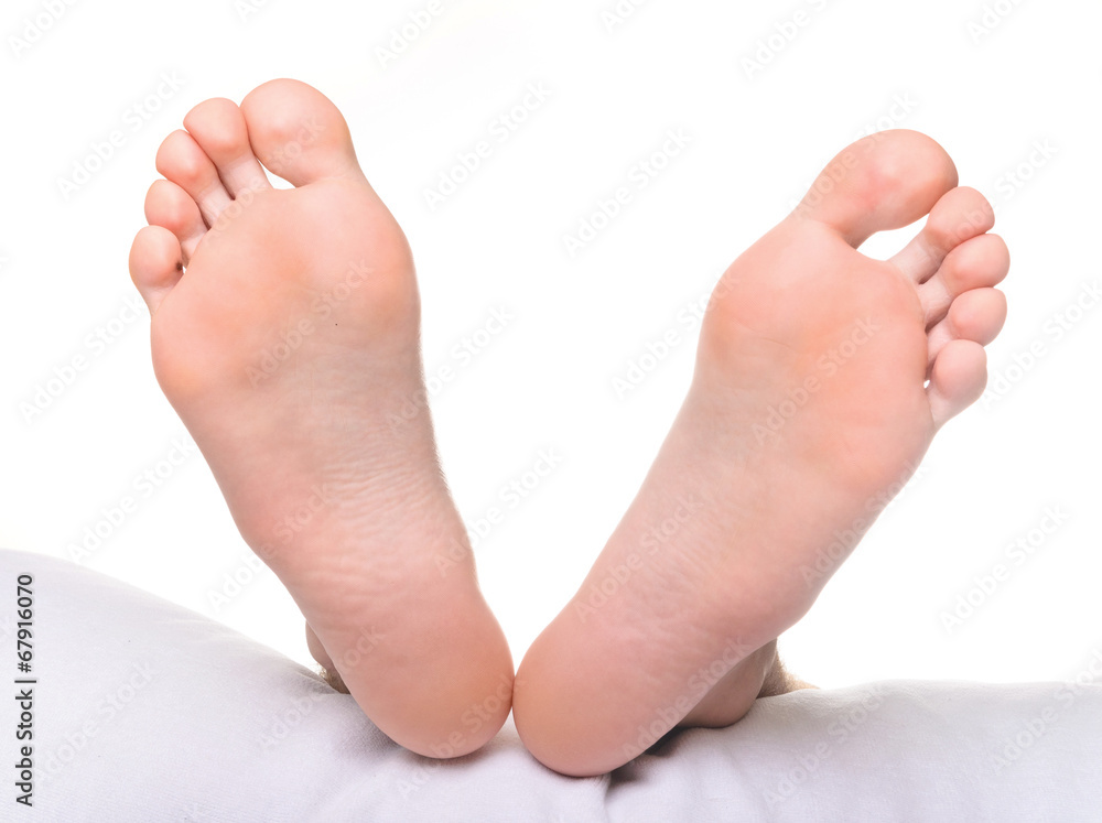 male feet, isolated on white background Stock Photo | Adobe Stock