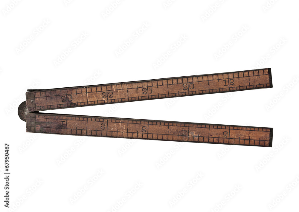 vintage wooden ruler Stock Photo | Adobe Stock