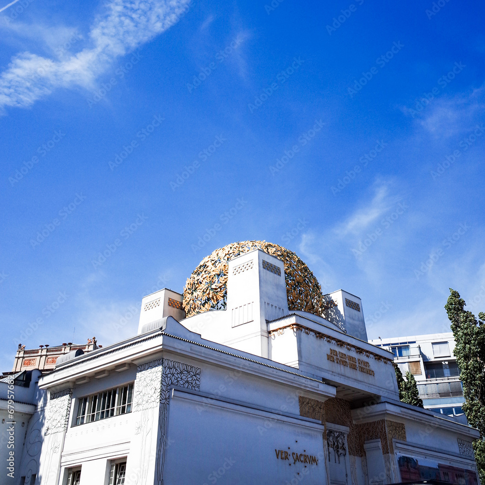 Póster Vienna Secession Building was formed in 1897 by a group of Austr ...