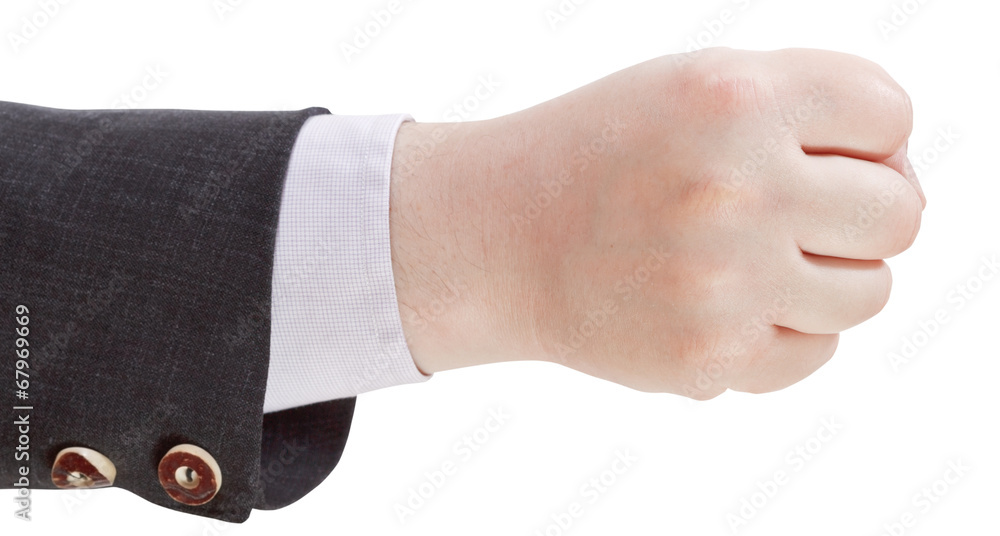 clenched fist - hand gesture Stock Photo | Adobe Stock