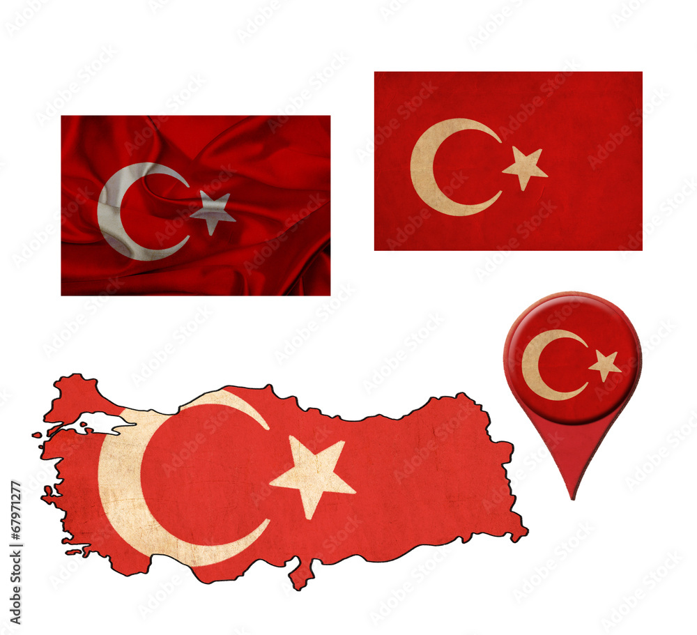 Turkey Flag Map