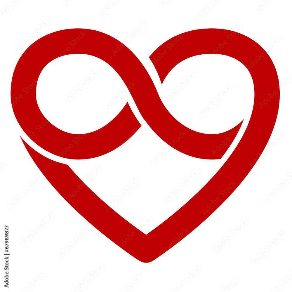 Infinity heart symbol, forever, vector Stock Vector | Adobe Stock