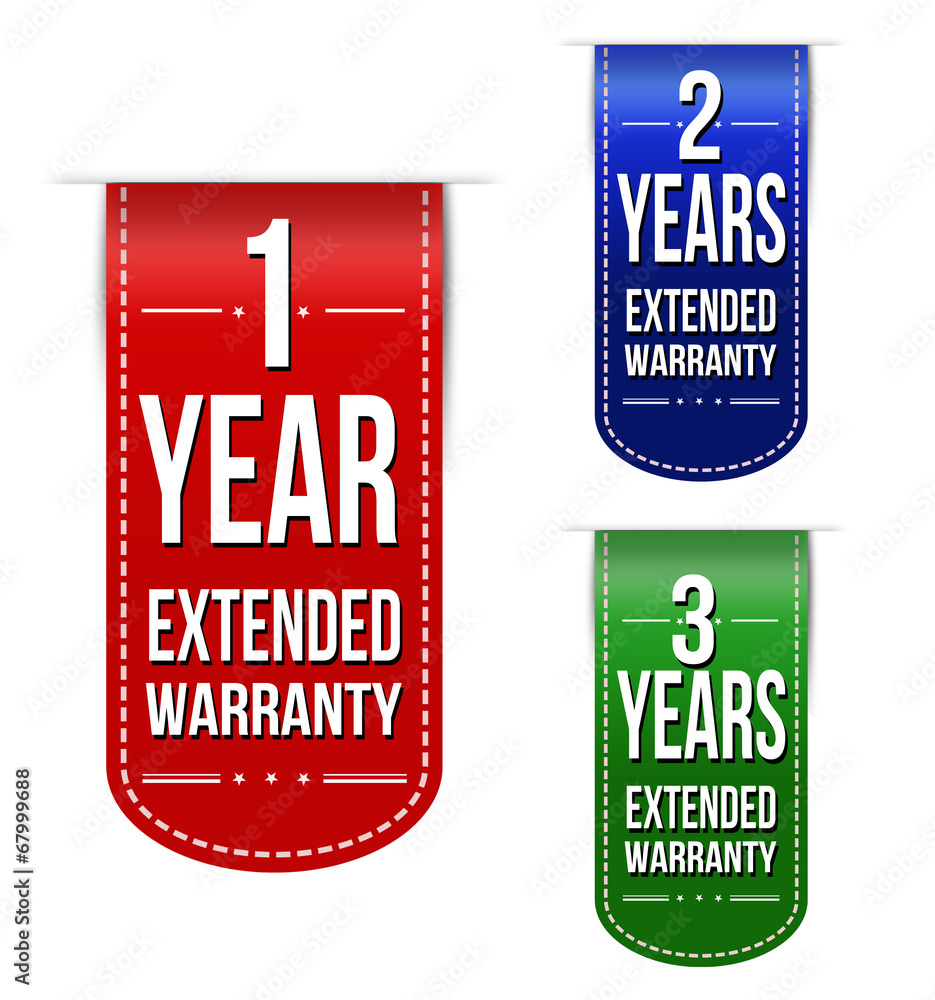 Extended warranty banner design set Stock Vector | Adobe Stock