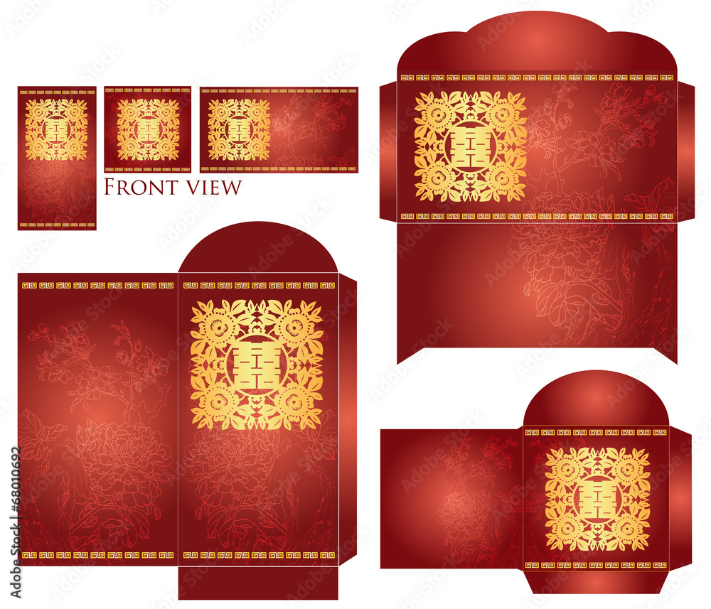 various size of chinese lunar new year red packet Stock Vector | Adobe ...