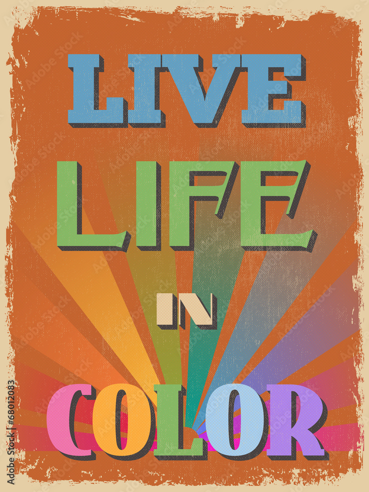 Retro Vintage Motivational Quote Poster. Vector illustration Stock ...