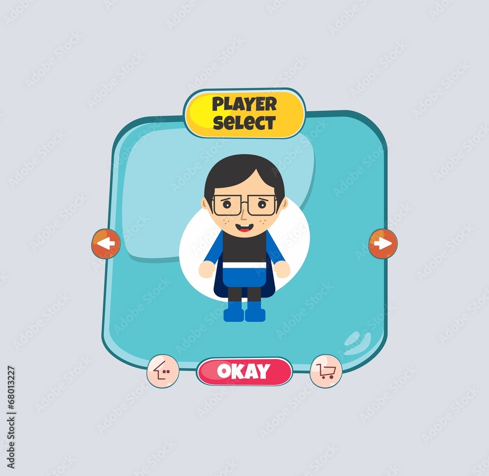 hero character option game assets element Stock Vector | Adobe Stock