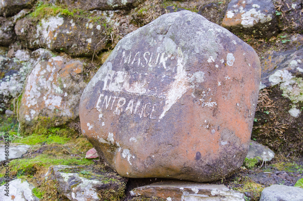 Entrance sign at the Gunung Kawi temple in Bali Stock Photo | Adobe Stock