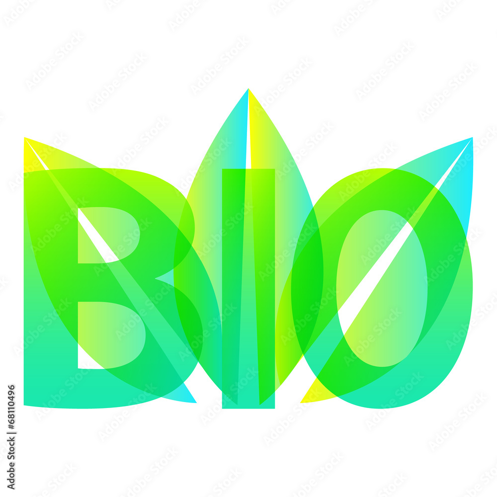 Green natural design element. Bio symbol. Vector eco icon. Stock ...