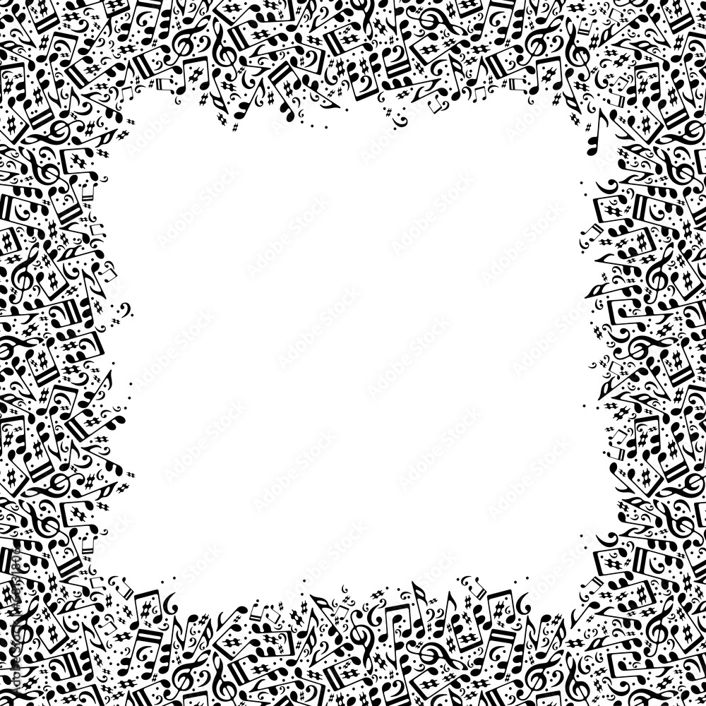 Music frame with notes. Stock Vector | Adobe Stock