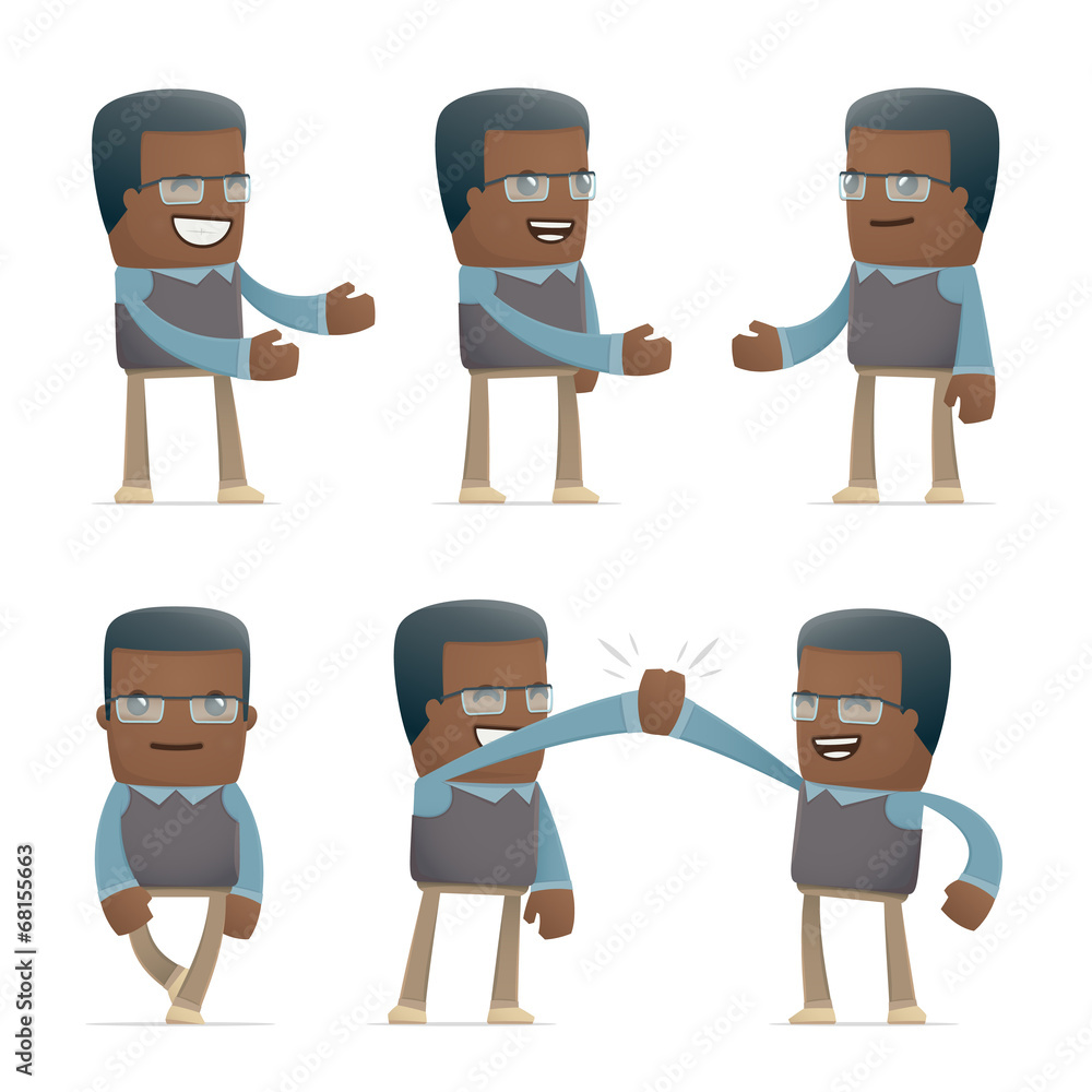 set of teacher character in different poses Stock Vector | Adobe Stock
