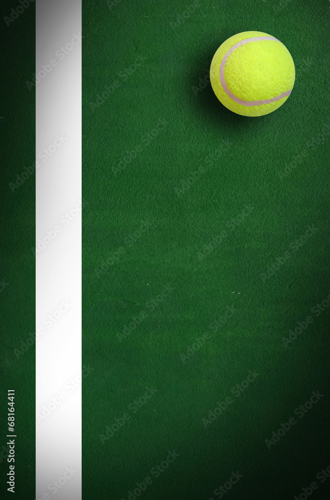 Tennis ball on court grass play game background sport for design Stock ...