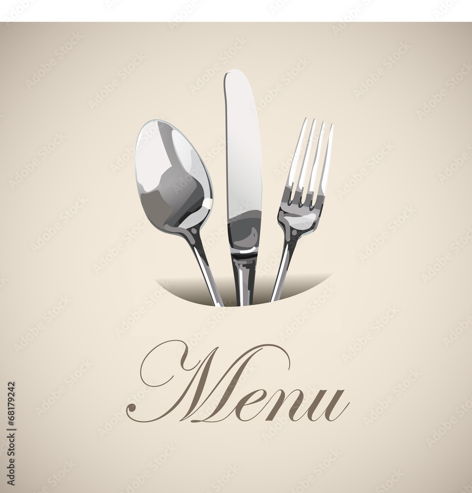 Menu Restaurant Catering Gastroservice Logo Stock Vector | Adobe Stock