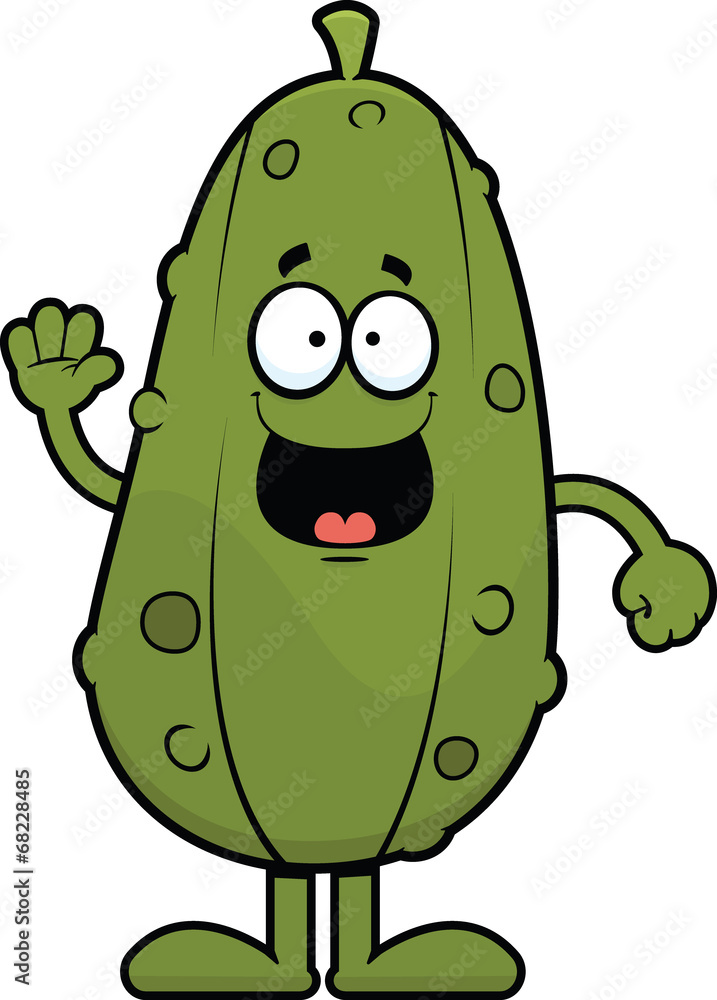 Cartoon Pickle Happy Stock Vector | Adobe Stock