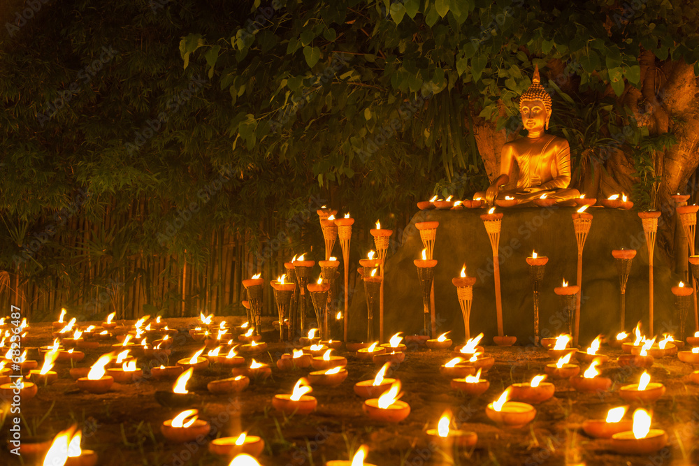 Floating lantern in Wat Phan Tao, Chiangmai,Thailand Stock Photo ...