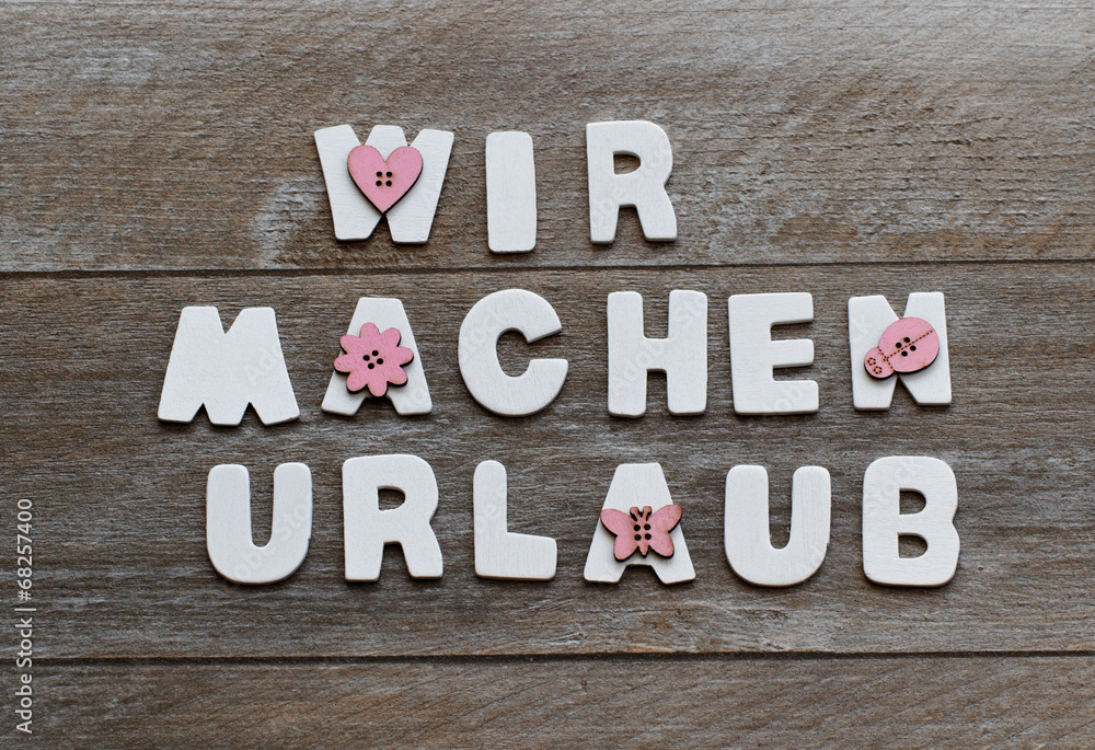Wir machen Urlaub Stock Photo | Adobe Stock