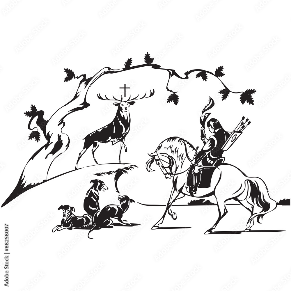 St Hubert 2 Stock Vector | Adobe Stock