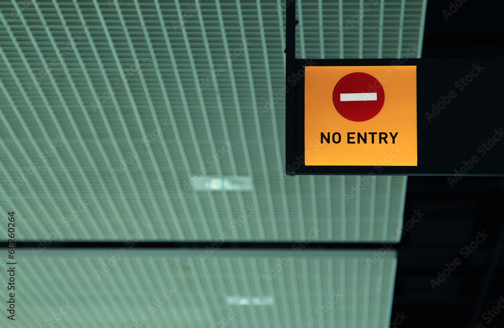 No entry sign at an airport Stock Photo | Adobe Stock