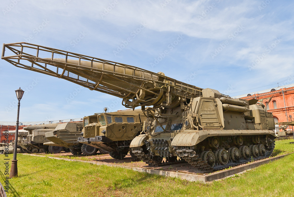 Soviet rocket launcher 2P19 of missile complex Elbrus (Scud-B) Stock ...