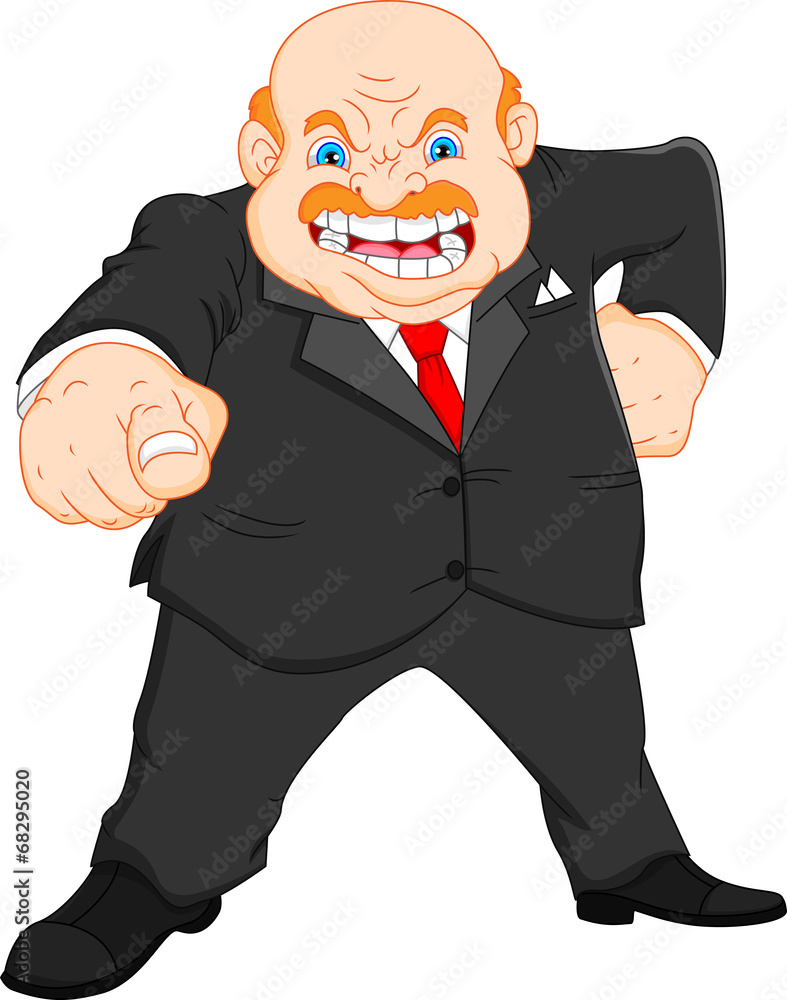 angry boss cartoon Stock Vector | Adobe Stock
