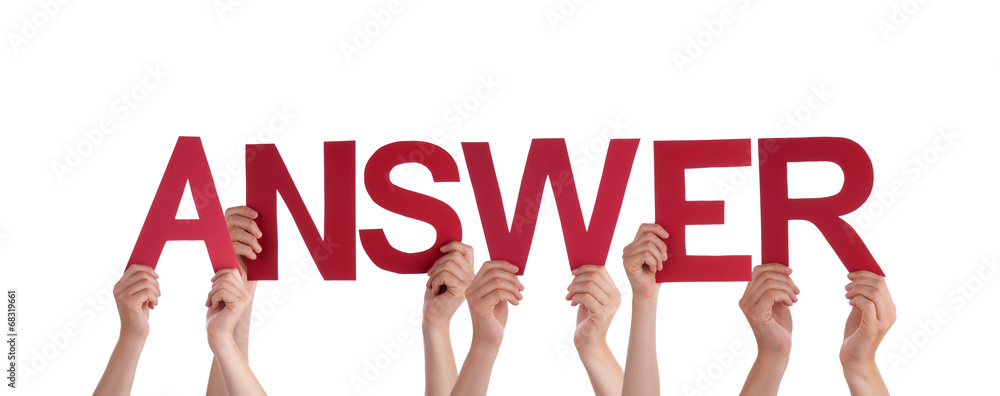 People Holding Answer Stock Photo | Adobe Stock