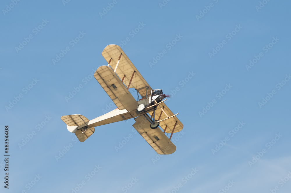 vintage linen covered biplane circa WW1 Stock Photo | Adobe Stock