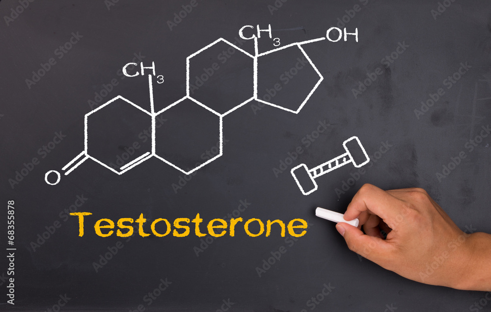 Testosterone chemical structure formula Stock Photo | Adobe Stock