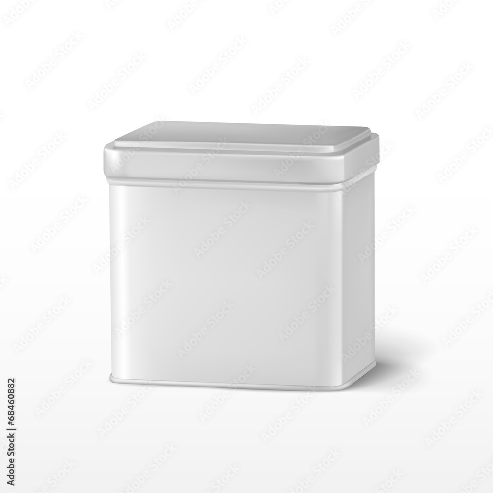 blank metal box template Stock Vector | Adobe Stock