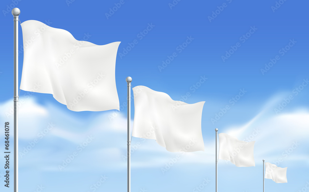 blank white flags Stock Vector | Adobe Stock